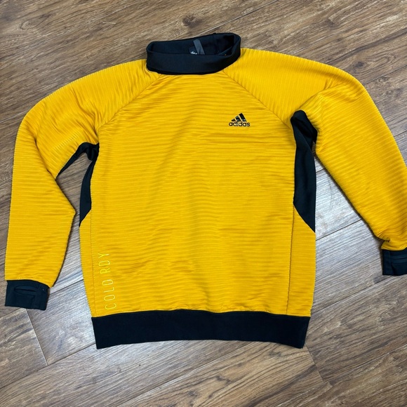 adidas | Sweaters | Adidas Mens Gold And Black Crewneck Sweater | Poshmark